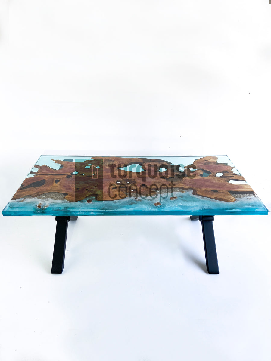 Raft Acta Sea Effect Resin Table – Turquoise Concept